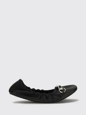 Gucci Prima Smooth Leather Ballet Flats With Horsebit Detail And Rounded Toe - Black
