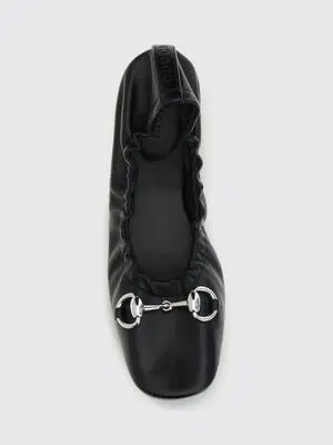 Gucci Leather Ballet Flat - Black