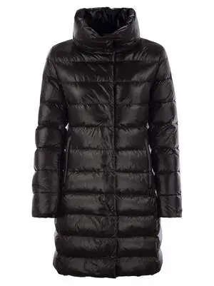FAY Long Down Jacket With Hook - Black