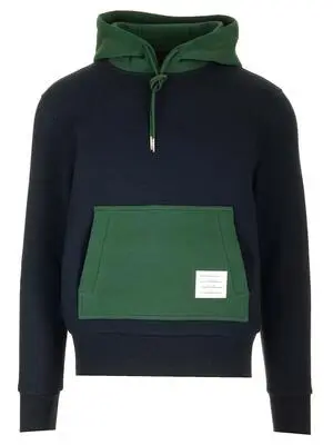 Thom Browne Hooded Sweatshirt - Blue