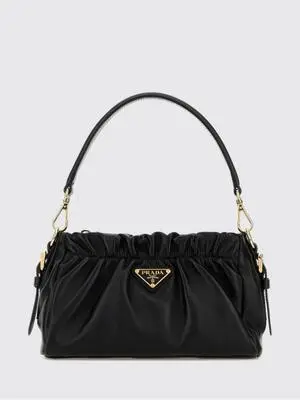 Prada Gathered Nappa Leather Bag - Black