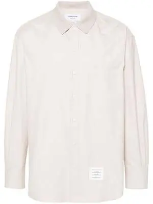 Thom Browne Stripe Cotton Flannel Oversized Shirt