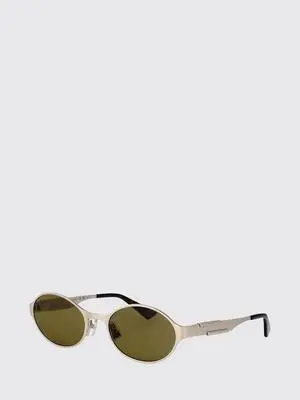 Bottega Veneta Vintage Oval Metal Sunglasses With Dark Lenses - Silver
