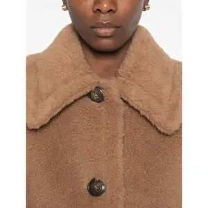 Max Mara Textured Fur Cape - Cream