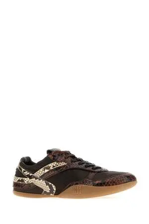 Miu Miu Fabric And Leather Sneakers