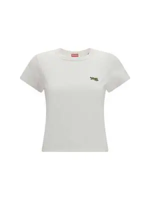 Kenzo Jumping Tiger Embroidered Cotton T-shirt - White