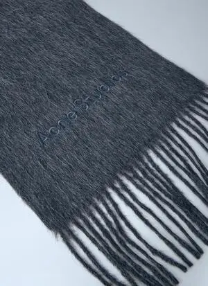 Acne Studios Logo Wool Scarf