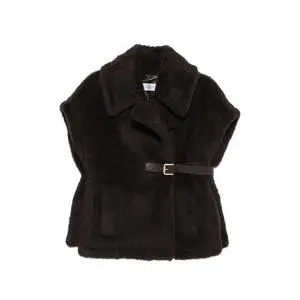 Max Mara Faux Fur & Shearling Jacket - Brown