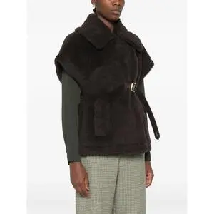 Max Mara Faux Fur & Shearling Jacket - Brown