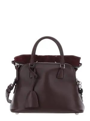 MAISON MARGIELA Bordeaux Handbag With Adjustable And Removable Shoulder Strap In Leather For - Multicolor