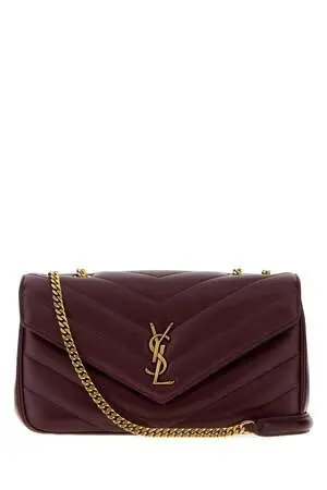Saint Laurent Leather Medium Loulou Shoulder Bag - Red