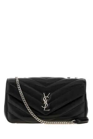Saint Laurent Leather Medium Loulou Shoulder Bag - Black
