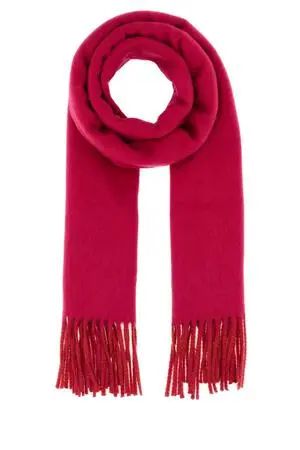 Burberry Fuchsia Cashmere Reversible Scarf - Pink