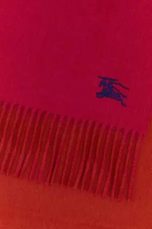 Burberry Fuchsia Cashmere Reversible Scarf - Pink