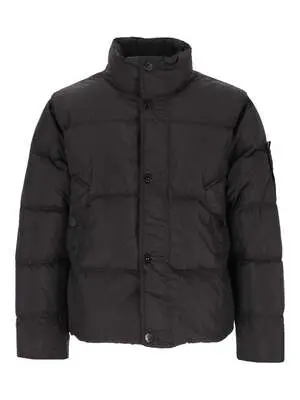 Stone Island Short Down Jacket - Black