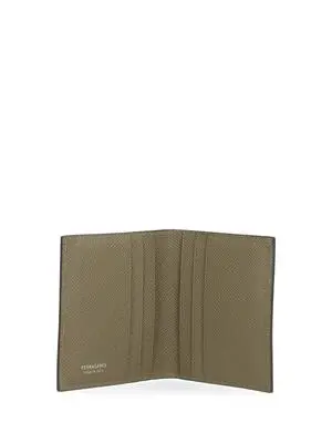 FERRAGAMO Gancini Micro Credit Card Holder - Brown