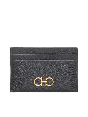 FERRAGAMO Ferragamo Women Gancini Leather Card Holder Multicolor