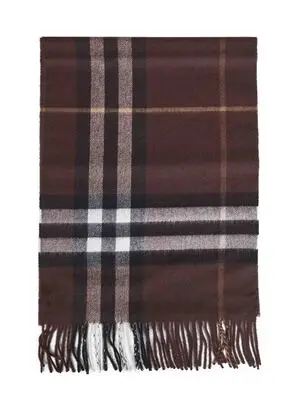 Burberry Burberry Women Treacle Brown Check Cashmere Scarf Multicolor