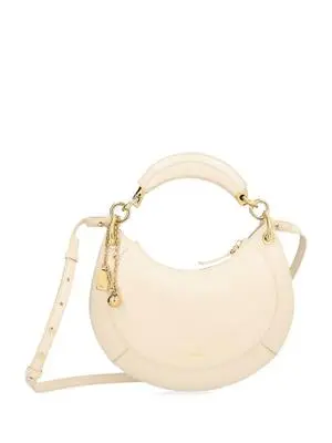 Chloé CHLOE Leather Banana Shoulder Bag White