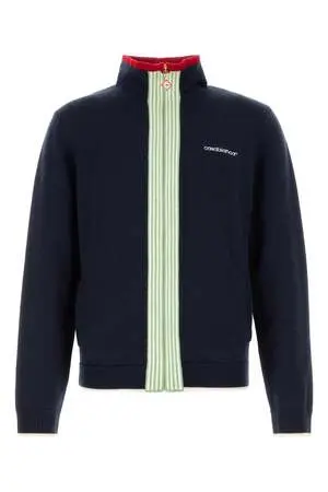 Casablanca Navy Wool Cardigan - Blue