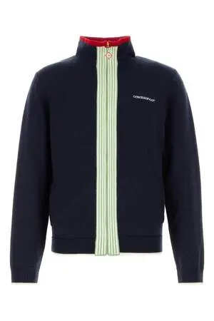 Casablanca Merino Wool Cardigan - Blue