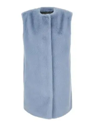 Herno Faux Fur Vest With Round Collar - Multicolor