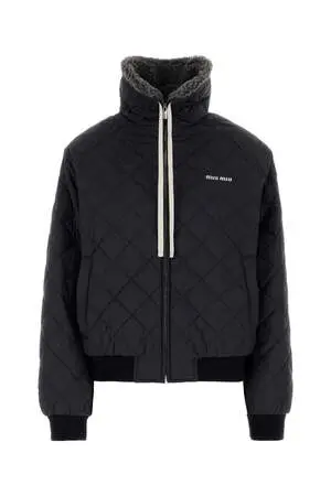 Miu Miu Quilted Down Jacket - Blue