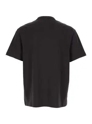 A.p.c. Crew Neck T-shirt With Front Logo In Cotton - Brown