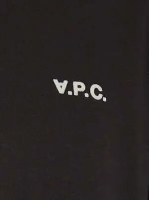 A.p.c. Crew Neck T-shirt With Front Logo In Cotton - Brown