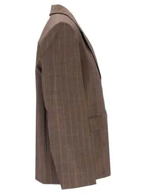 GANNI Pinstriped Wool Blazer