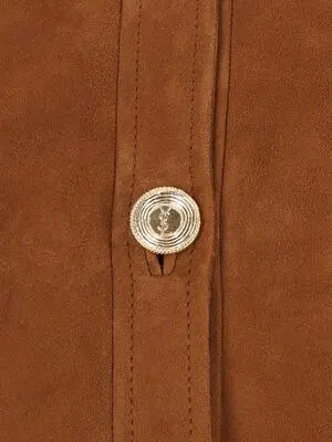 Saint Laurent Short Suede Jacket - Brown