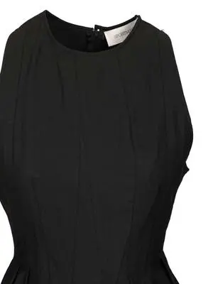 Sportmax Ara Sleeveless Washed Cotton Mini Dress