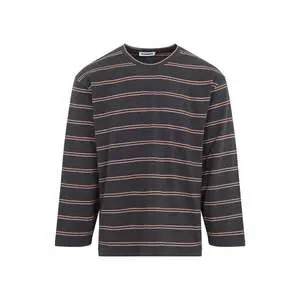 JIL SANDER L/s Striped T-shirt - Gray