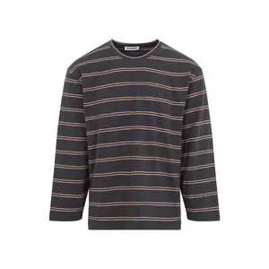 JIL SANDER L/s Striped T-shirt - Gray