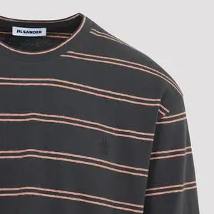 JIL SANDER L/s Striped T-shirt - Gray