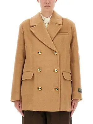GANNI Double-breasted Wool Blazer