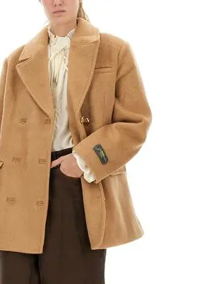 GANNI Double-breasted Wool Blazer