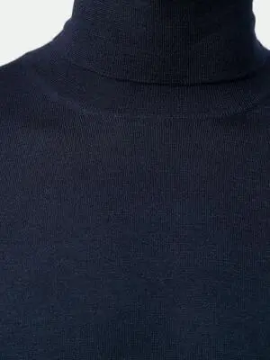 Brunello Cucinelli Wool Blend Turtleneck Sweater - Blue