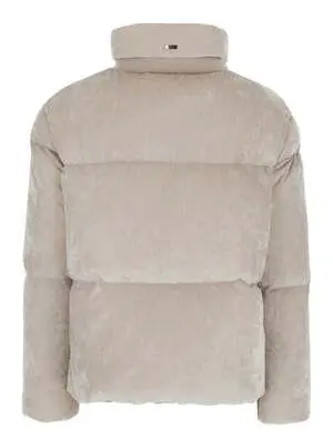 Herno High Collar Velvet Effect Puffer Jacket - Multicolor
