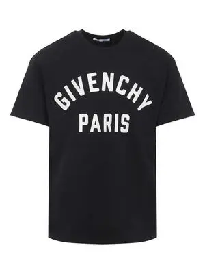 Givenchy T-shirt With Embroidered Logo - Black
