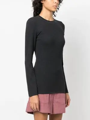 Brunello Cucinelli Chain Collar Long-sleeved Fitted Top