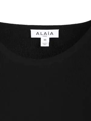 Alaïa Pleated Sheer Midi Dress