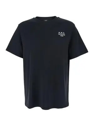 A.p.c. T-shirt With Embroidered Logo On The Front In Cotton For