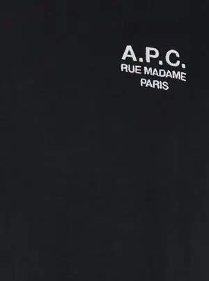 A.p.c. T-shirt With Embroidered Logo On The Front In Cotton For