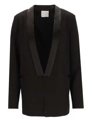 FORTE_FORTE Tuxedo Jacket - Black