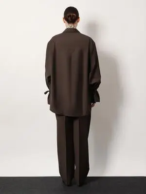 TOTEME Tie-cuff Wool Shirt