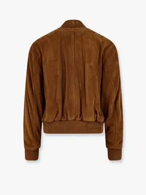 AMI Paris Suede Goatskin Bomber Jacket - Multicolor