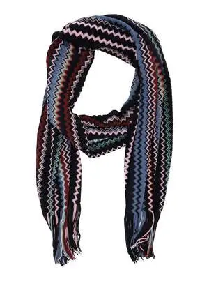 Missoni Scarf With All-over Zig Zag Motif And Fringed Edge In Blend Wool And Fabric - Multicolor