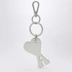 AMI Paris De Coeur Metal Keyring - Silver