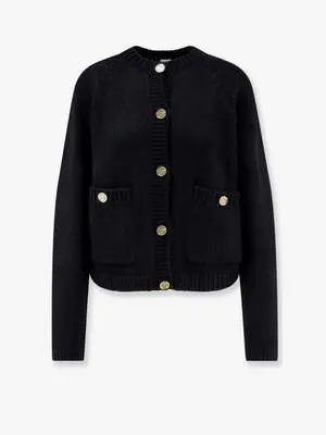 TOTEME Organic Cotton Cardigan - Black